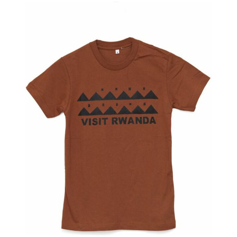 Bea Design Visit Rwanda Brown T-shirt | RwandaMart